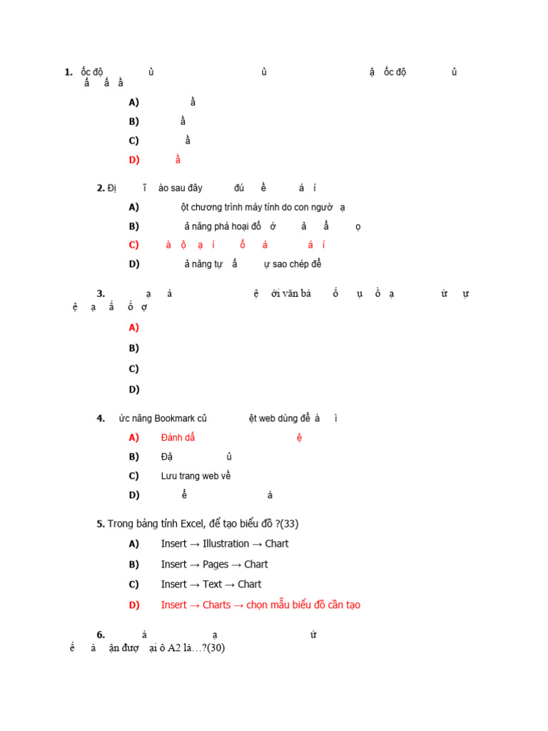 DapAn TracNghiem 2 | PDF