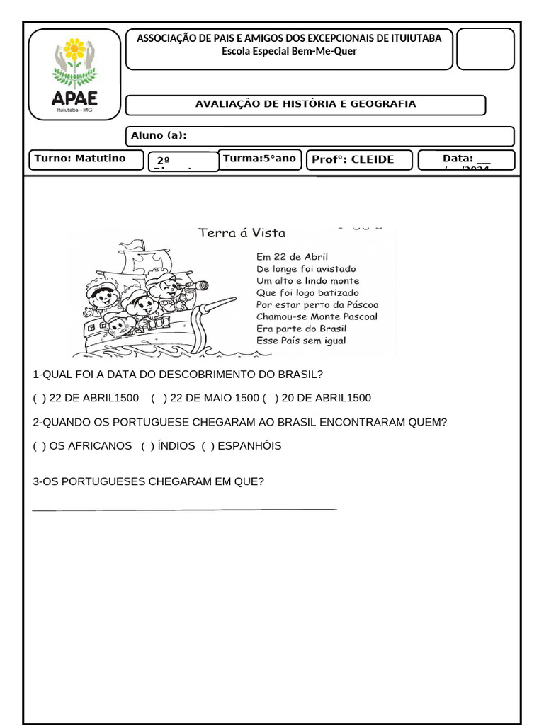 Geo e Hist Prova 2º Bimestre | PDF