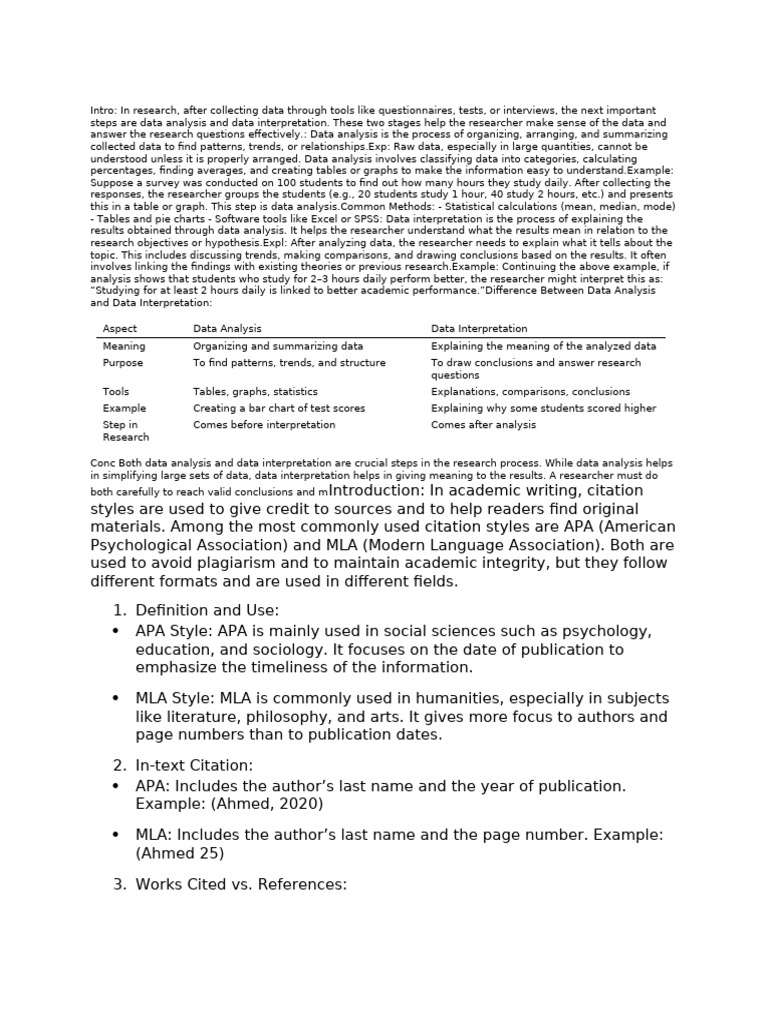 Data Analysis Interpretation | PDF | Data Analysis | Data