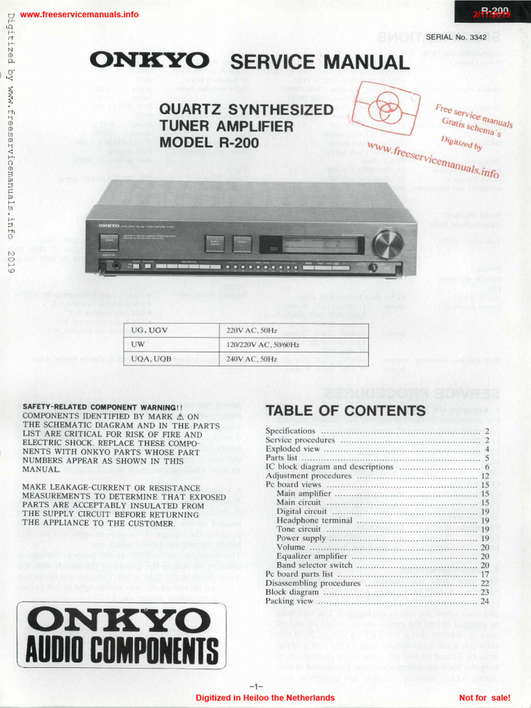 Onkyo r-200 r-100 SM | PDF