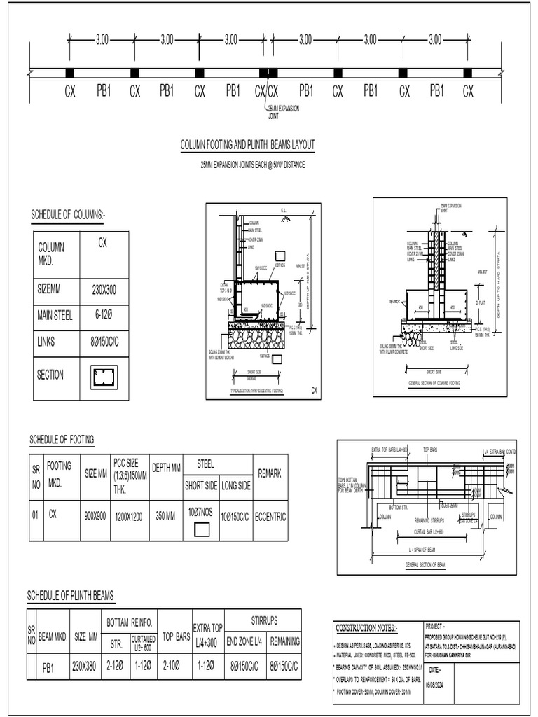 Site Demarcation-Column Footing and Plinth Beams - 240809 - 155750 ...