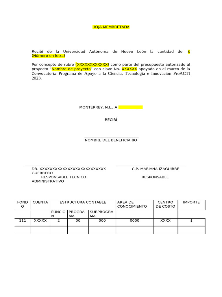 Solicitud de Cheques Proacti 2023 | PDF
