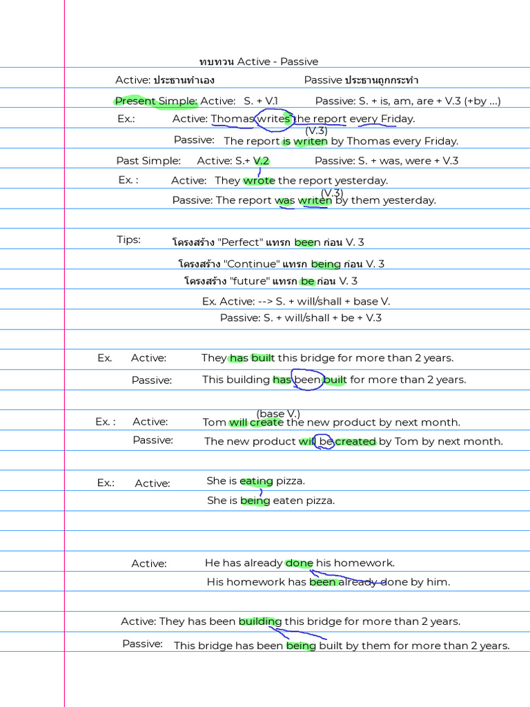 11th Effective Test & Passive Revision | PDF