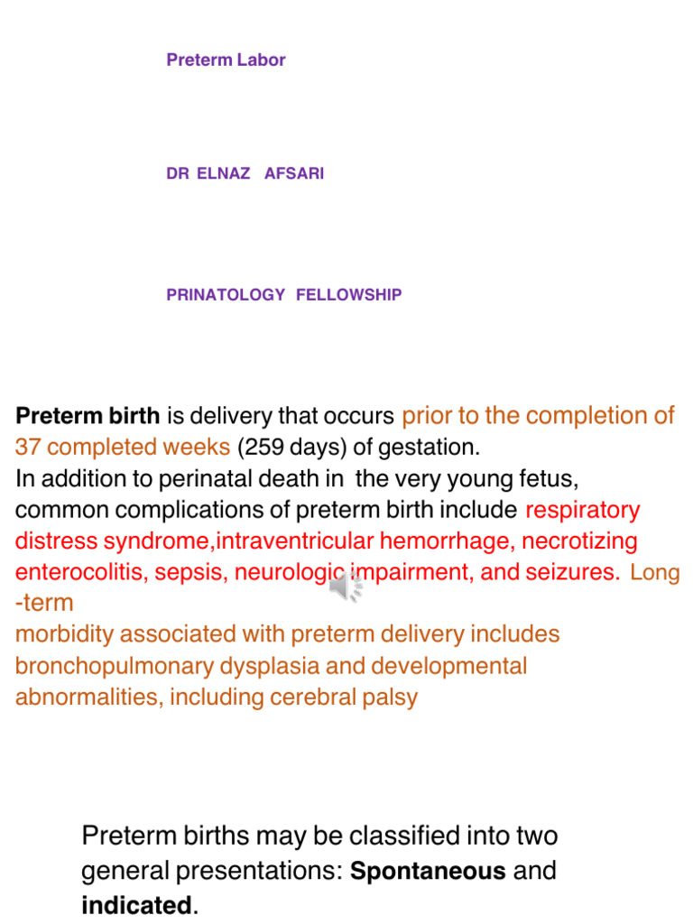 Preterm Labor | PDF