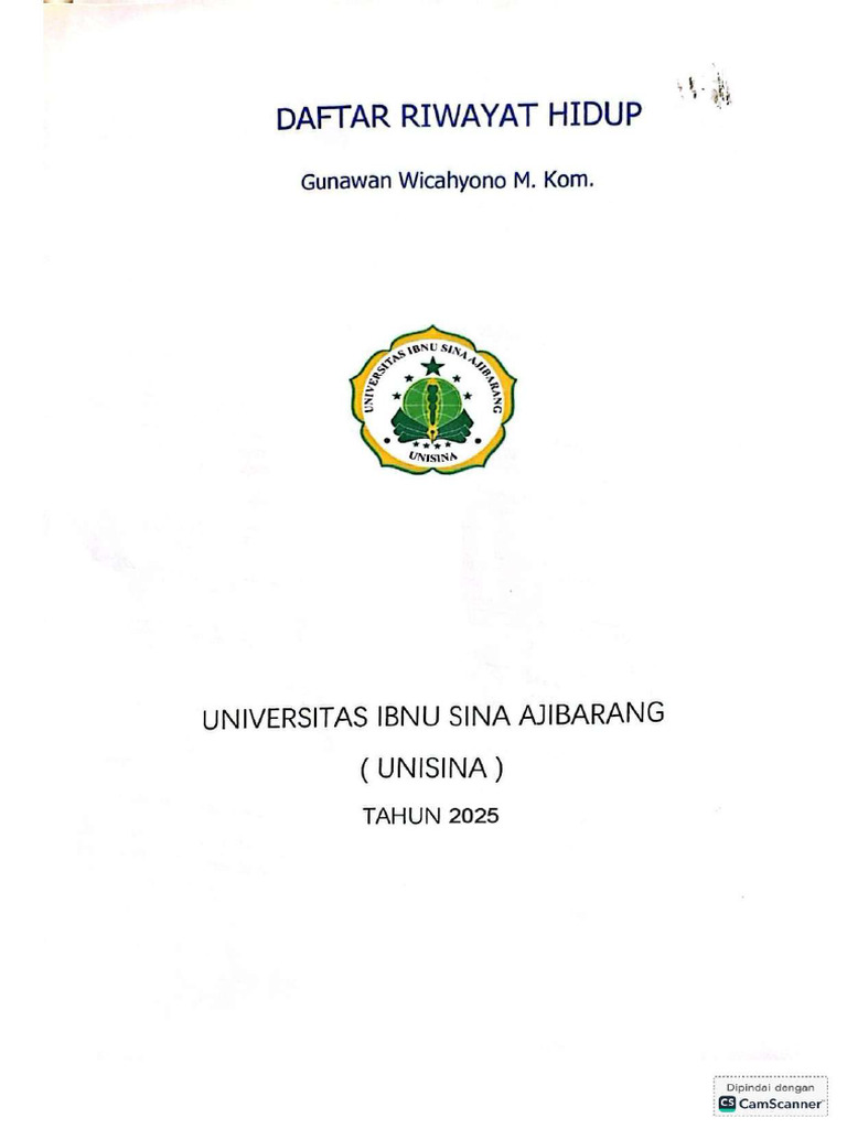Daftar Riwayat Hidup (CV) - Gunawan Wicahyono - Page-0001.jpg | PDF