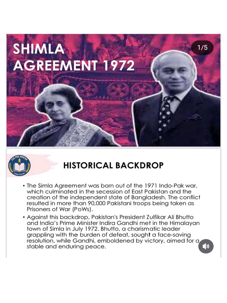 Simla Agreement 1972 | PDF
