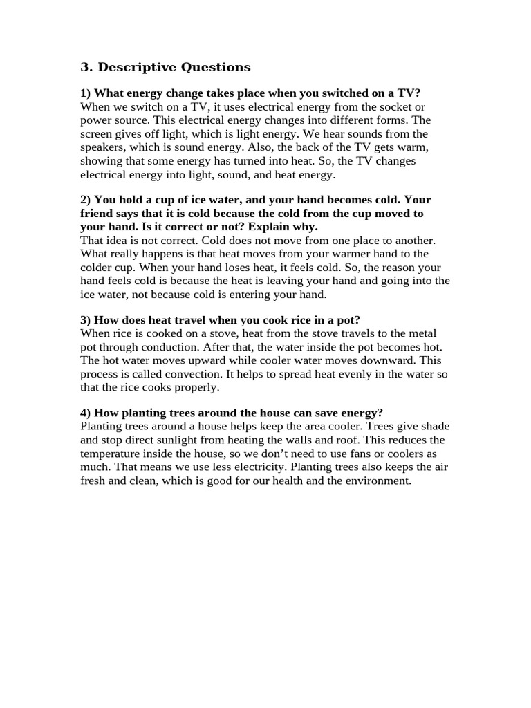 Descriptive Questions | PDF