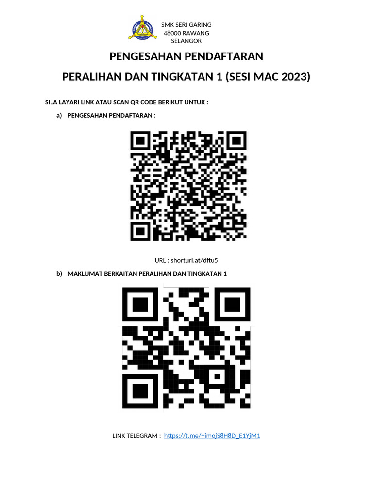 Sila Layari Link Atau Scan QR Code Berikut Untuk | PDF