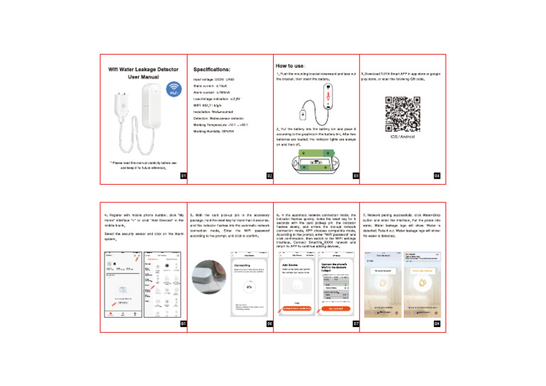 User Manual Tuya Smart Water Detector | PDF