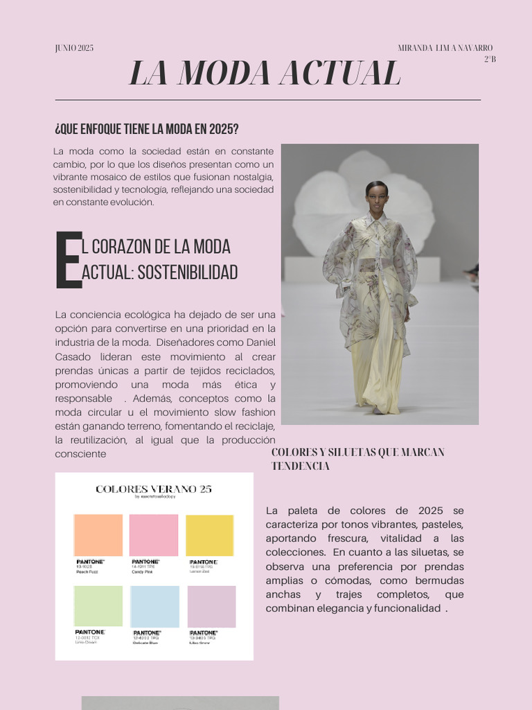 Moda Sostenible y Tendencias 2025 | PDF | Moda