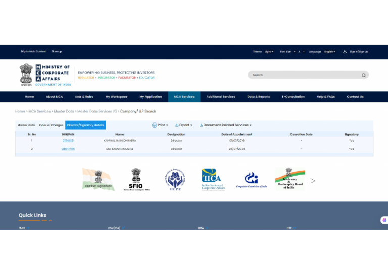 MCA Anchal Snapshot | PDF