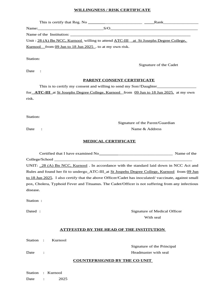 Camp Blank Documents CATC Nil | PDF | Immunology | Health Sciences