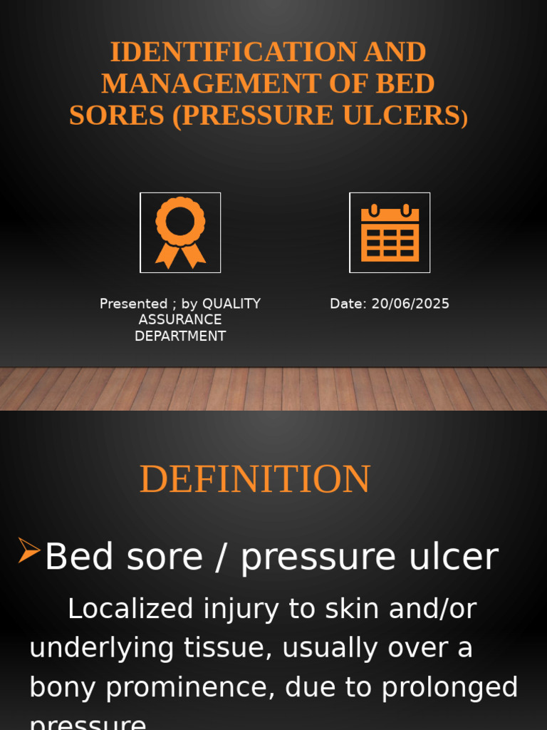 Bed Sores Identification and Management Presentation | PDF
