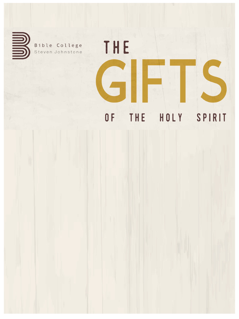 The Gifts of The Holy Spirit Student Manual | PDF | Spiritual Gift | Jesus