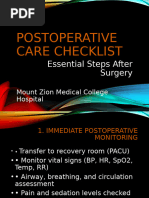 Postop Checklist-1 | PDF