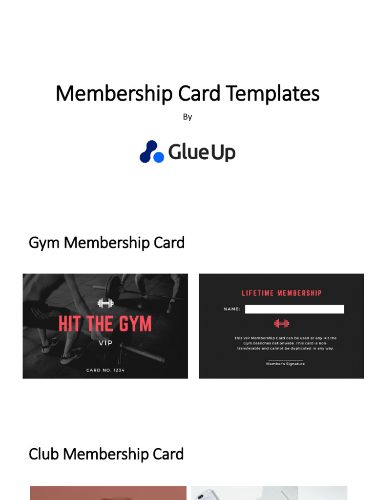 Membership Card Templates | PDF