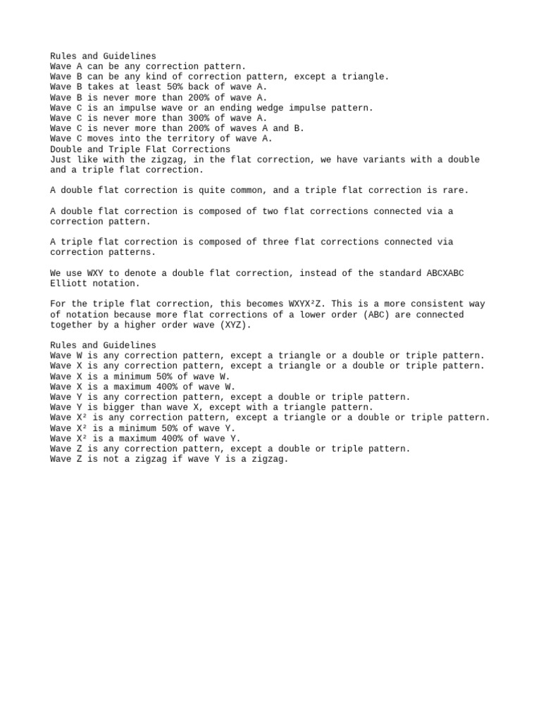 Elliott Wave Flat Correction Rules | PDF