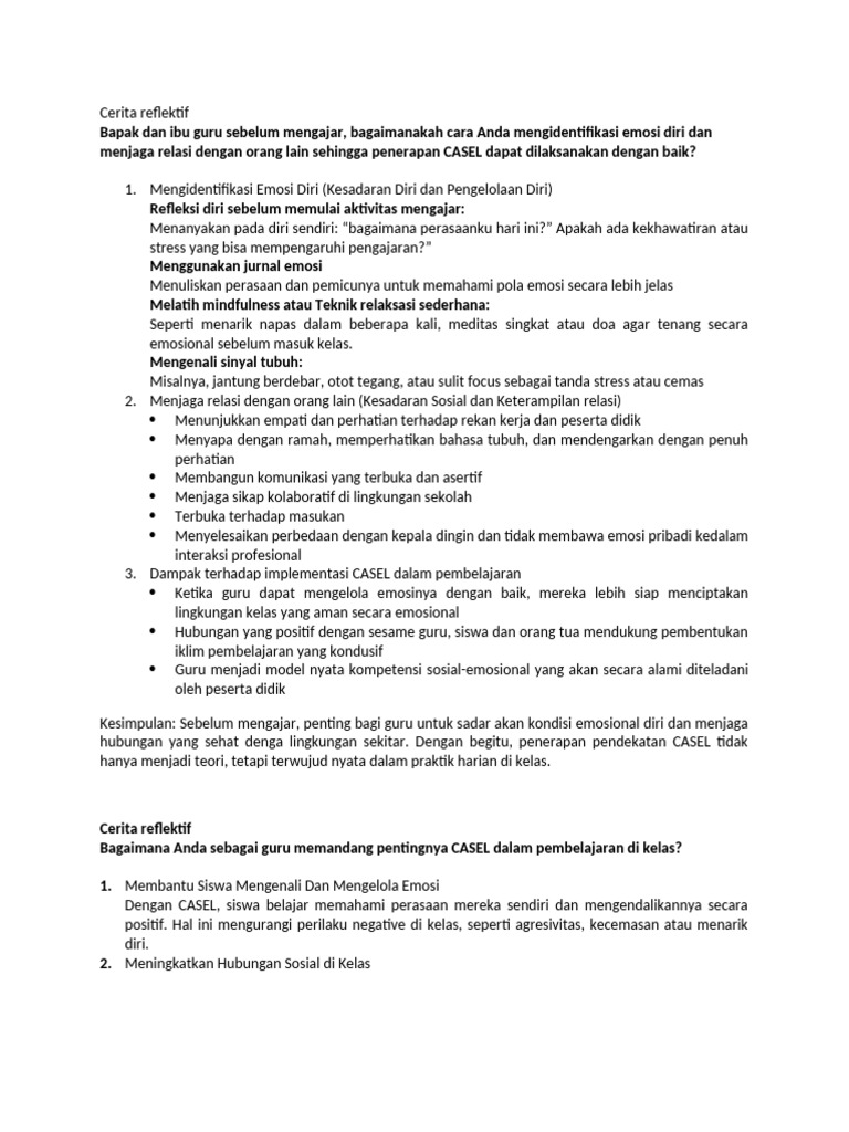 Cerita Refleksi Modul 2 Topik 1 | PDF