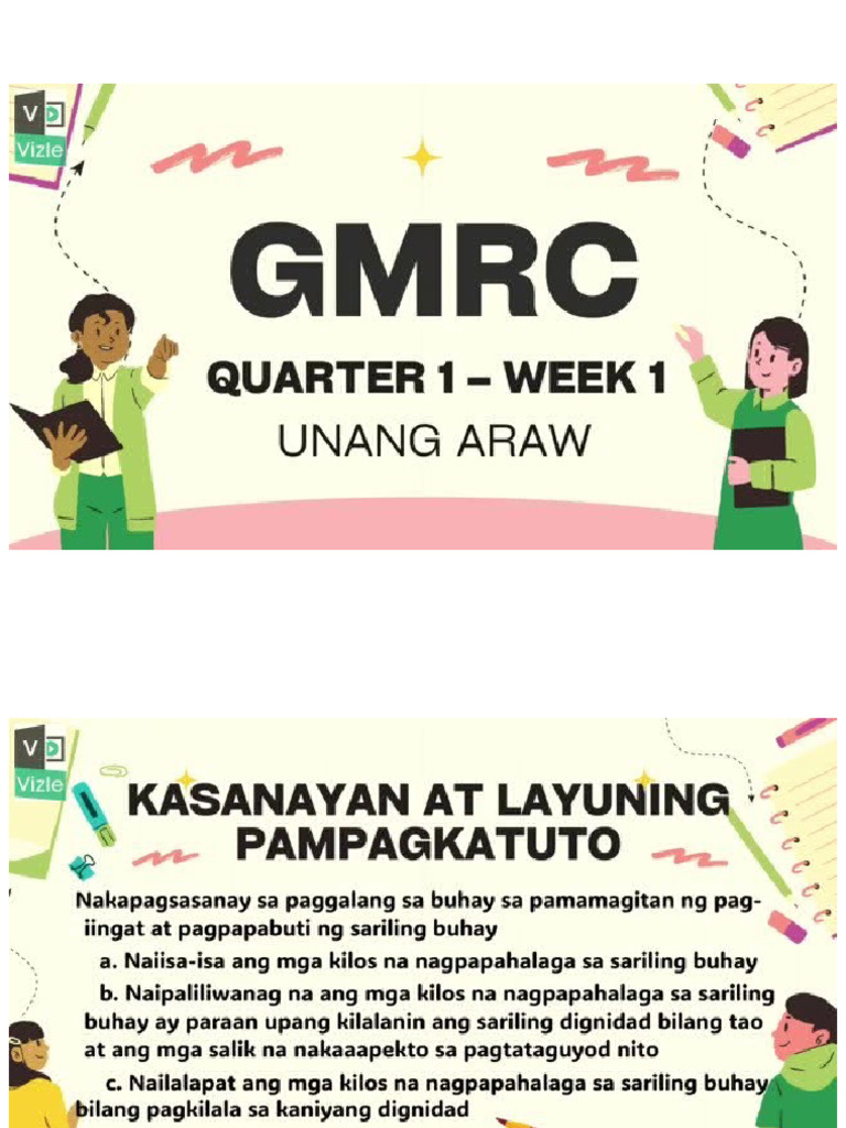 GMRC 5 Lesson 1 Week 1 | PDF