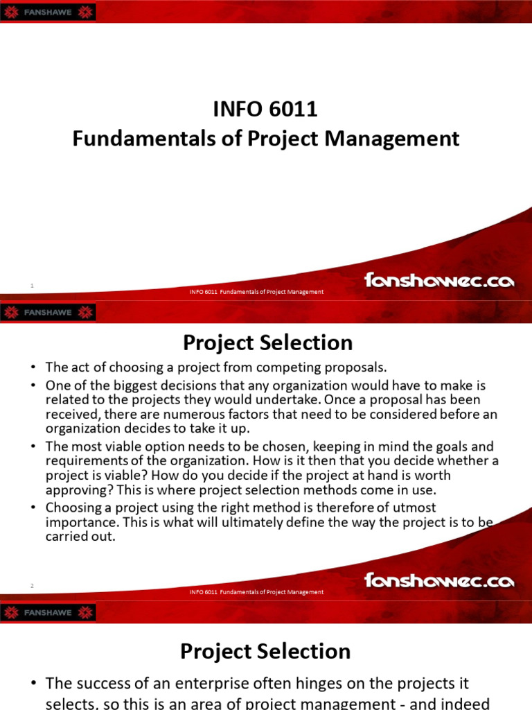 Project Selection Methods in Management | PDF | Net Present Value ...