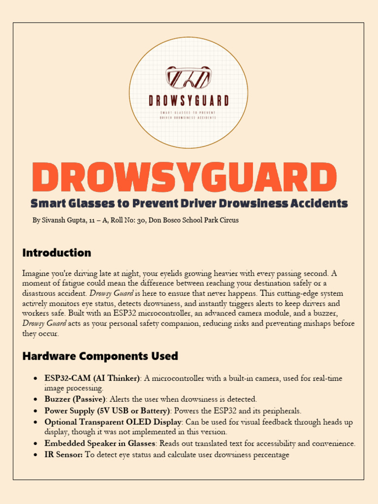 DrowsyGuard Magazine Documentation V2 | PDF | Optical Character Recognition | Computer Science