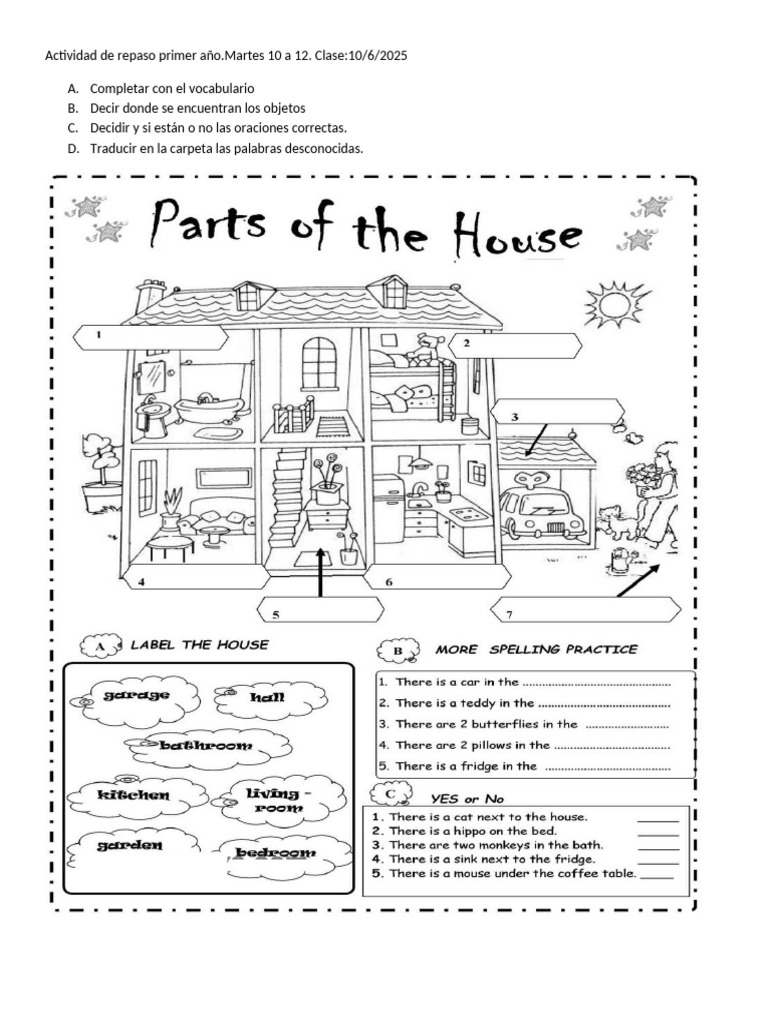 Actividad de Repaso Primer Año Clase 10 de Junio 2025 | PDF