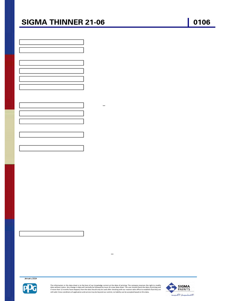 0106 Thinner 21 06 Data Sheet 1 | PDF | Water