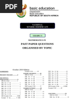 Mathematics Past Paper Questions Guide | PDF | Mathematics