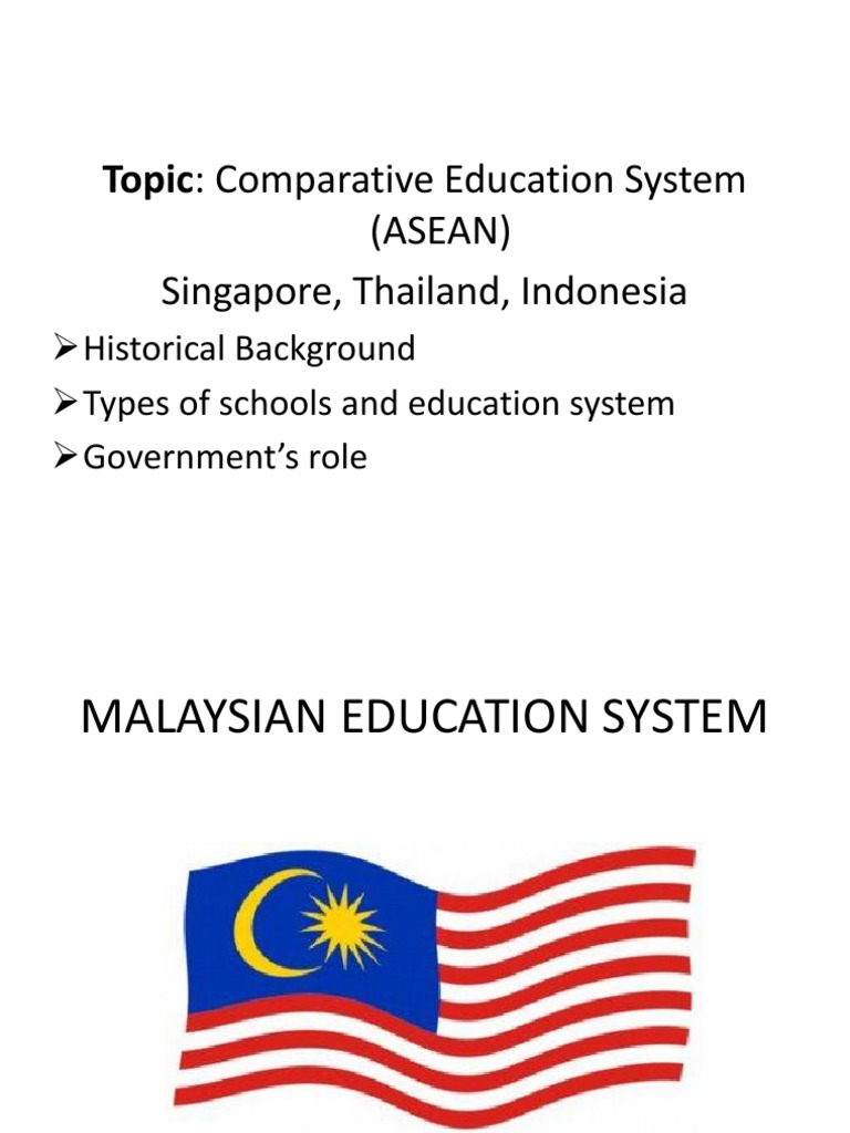 Topic: Comparative Education System: (Asean) Singapore, Thailand ...