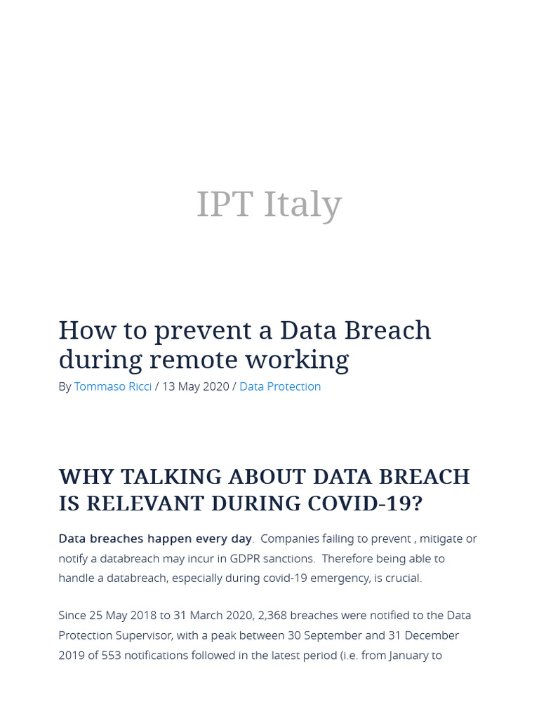 Smartworking Istruzioni Per L - Uso | PDF | Privacy | Computer Security