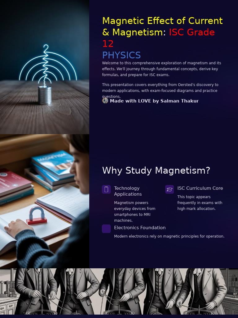 ISC Magnetism Exam Guide | PDF | Magnetic Field | Force