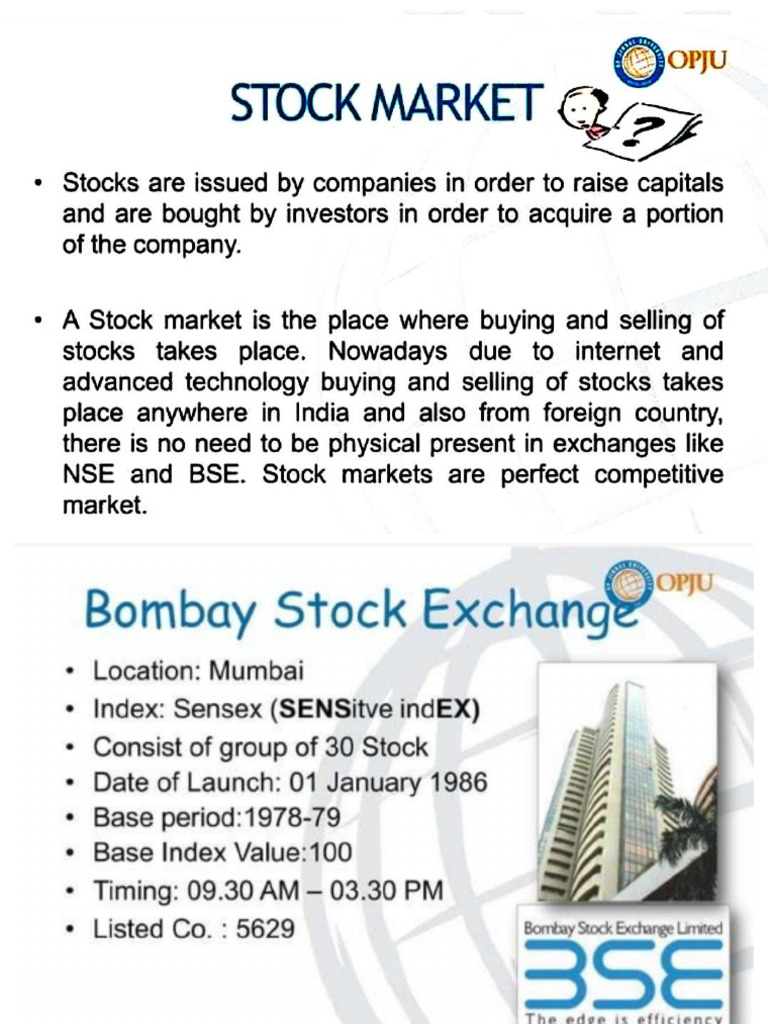 Stock Market PPT BBA-1 | PDF