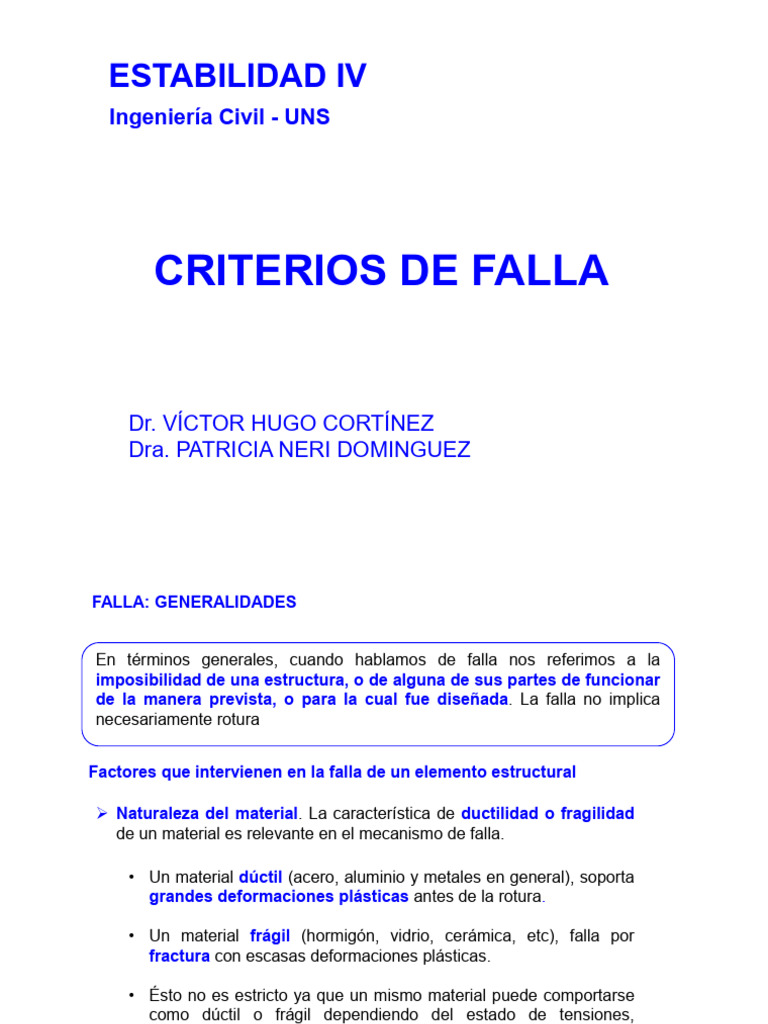 Criterios de Falla Estática | PDF | Fractura | Estrés (Mecánica)