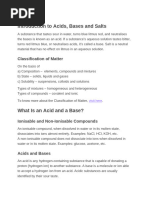 Acids, Bases, and Salts: Class 10 Notes | PDF | Acid | Sodium Carbonate