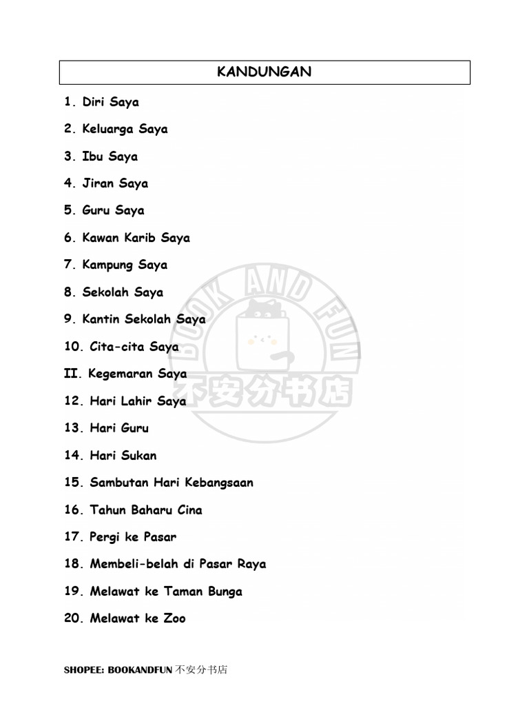 Contoh Karangan Tahun 2 Pdf