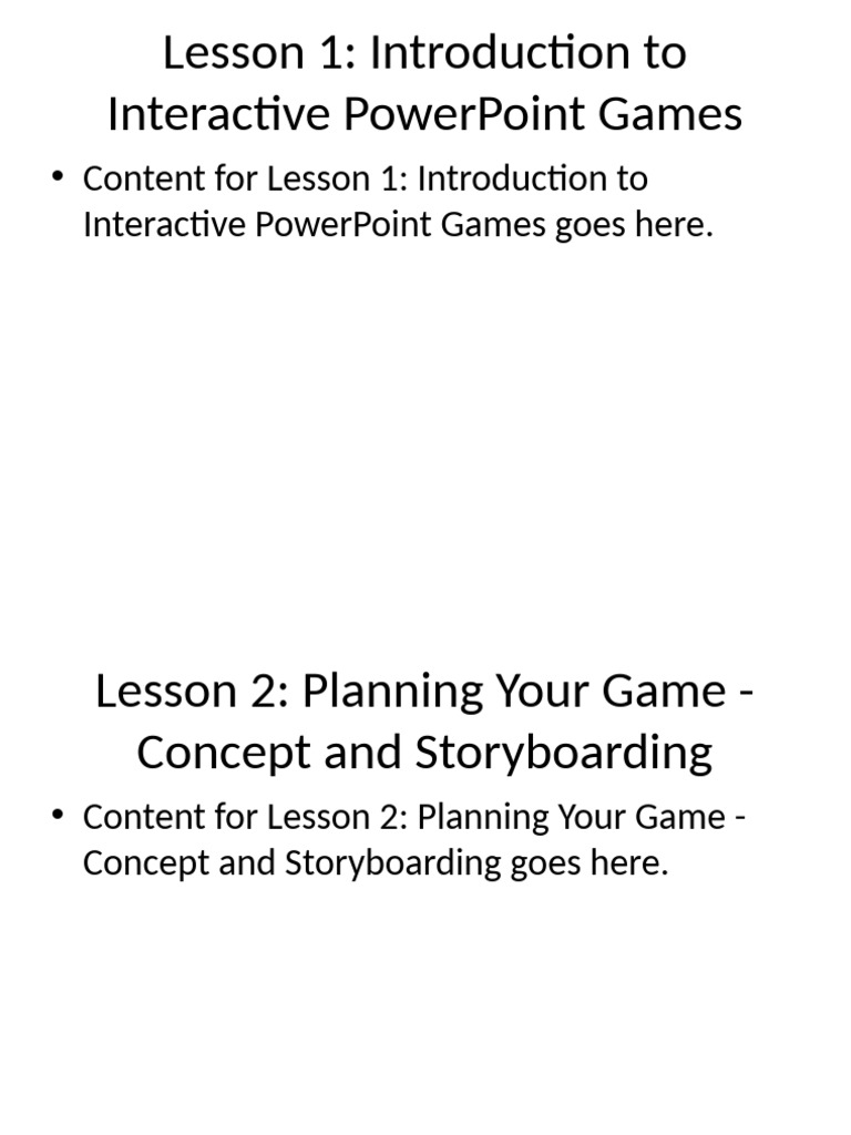 Interactive PowerPoint Game Lessons | PDF