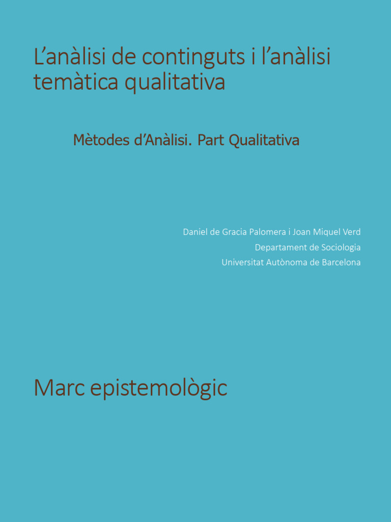 Tema 2 Lanàlisi de Continguts | PDF