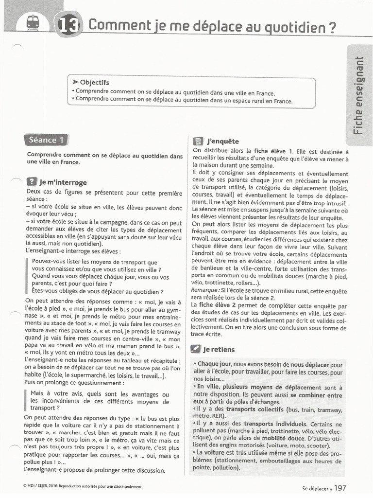 Se Déplacer en Frnace Mdi | PDF