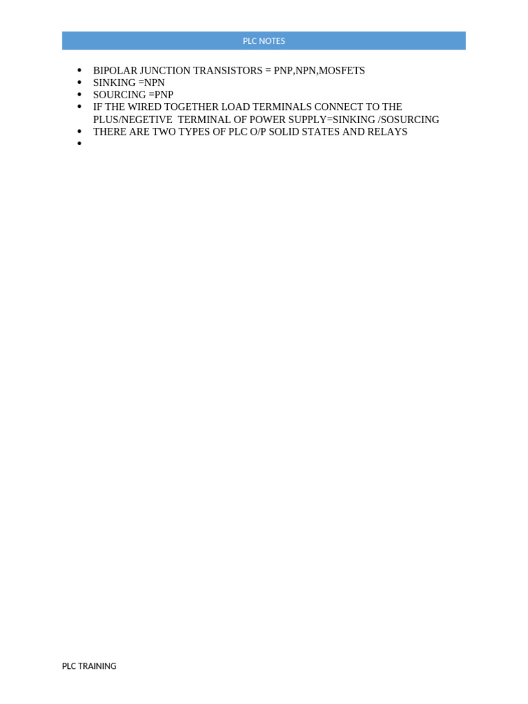 PLC Notes | PDF