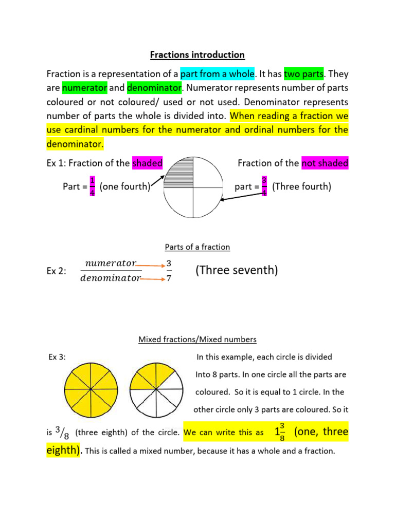 Understanding 3/4 and Equal Fractions | PDF