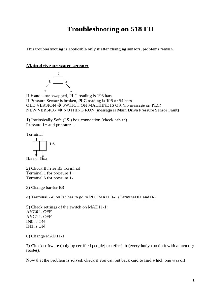 Troubleshooting Guide for CD518 Sensors | PDF | Valve | Programmable ...