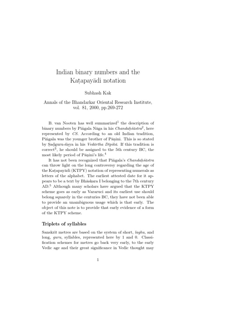 Katayasa Katapaya Pingala | PDF | Metre (Poetry) | Semiotics