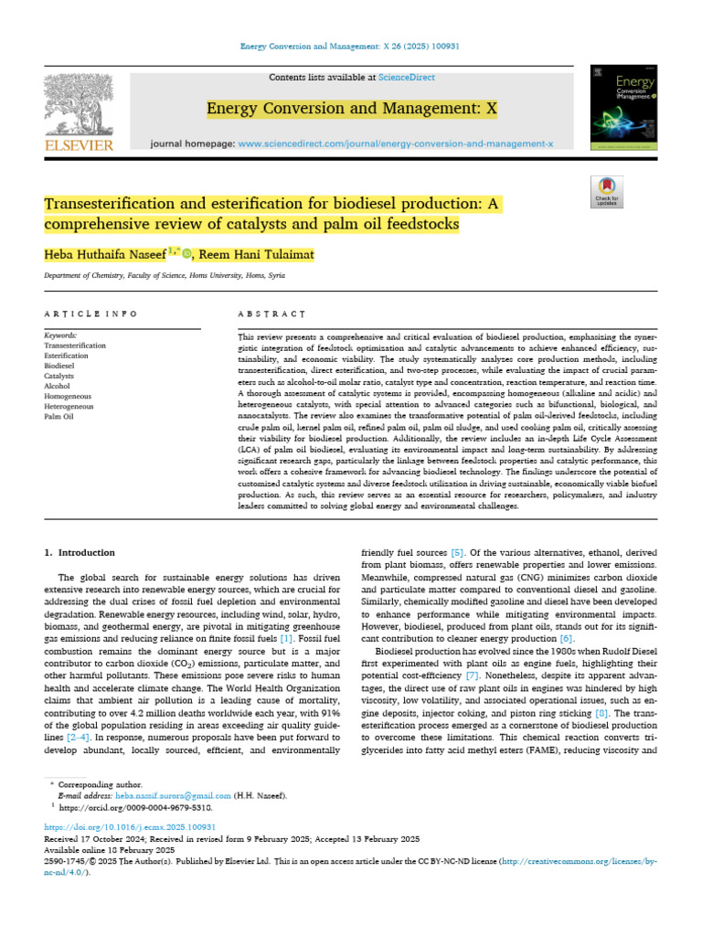 Reaksi Transesterifikasi | PDF | Biodiesel | Catalysis
