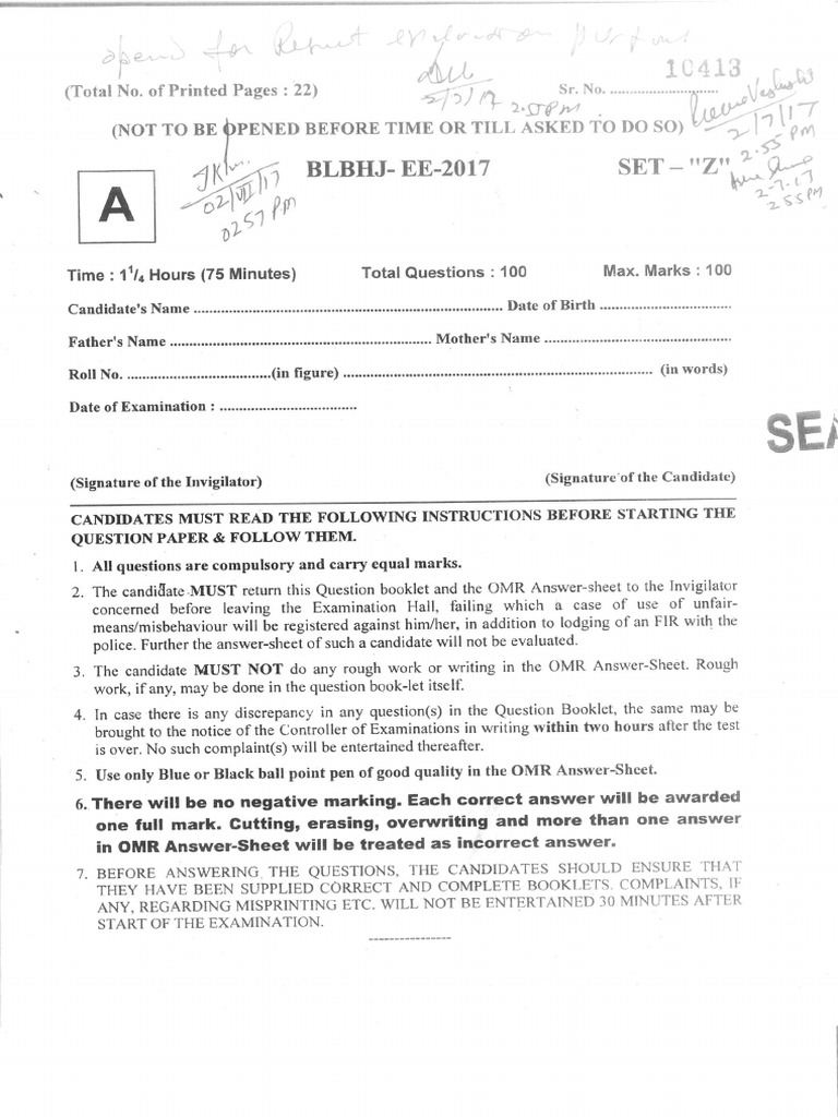 Ba LLB 5 Years Booklet Key | PDF