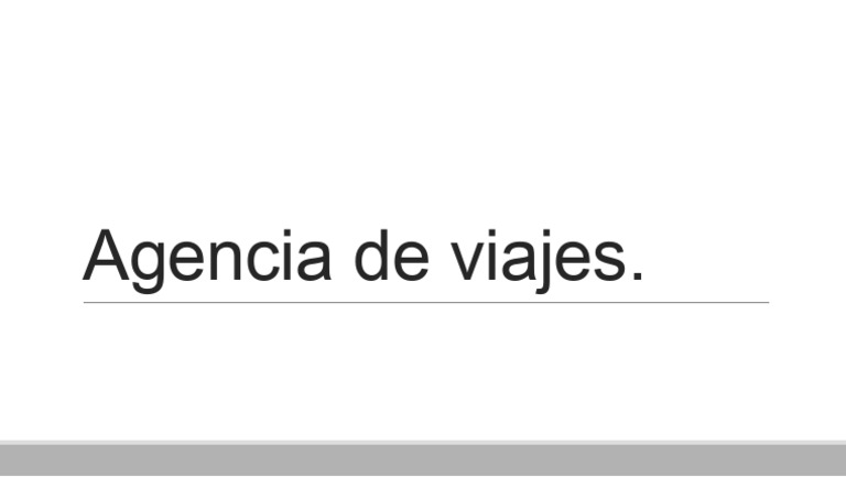 Agencia de Viajes | PDF