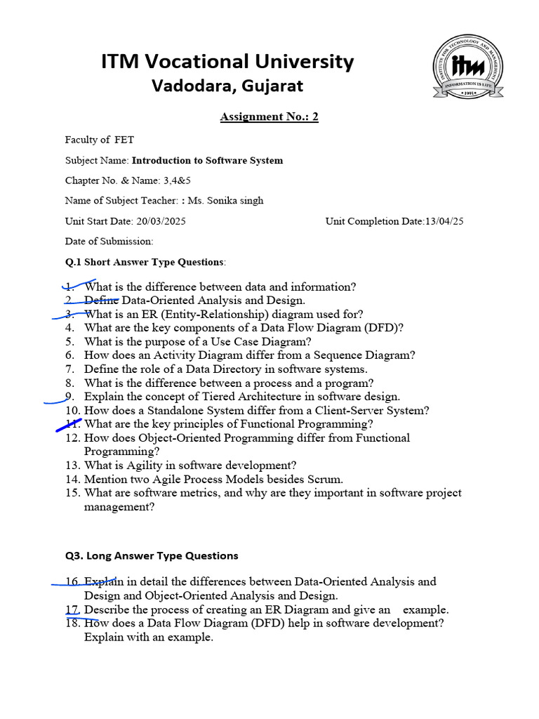 Itss - Assignment No 2 | PDF