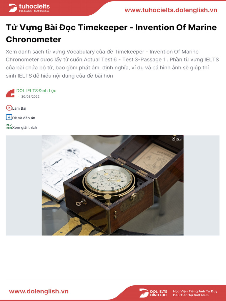 Timekeeper - Invention of Marine Chronometer | PDF | Equator | Longitude