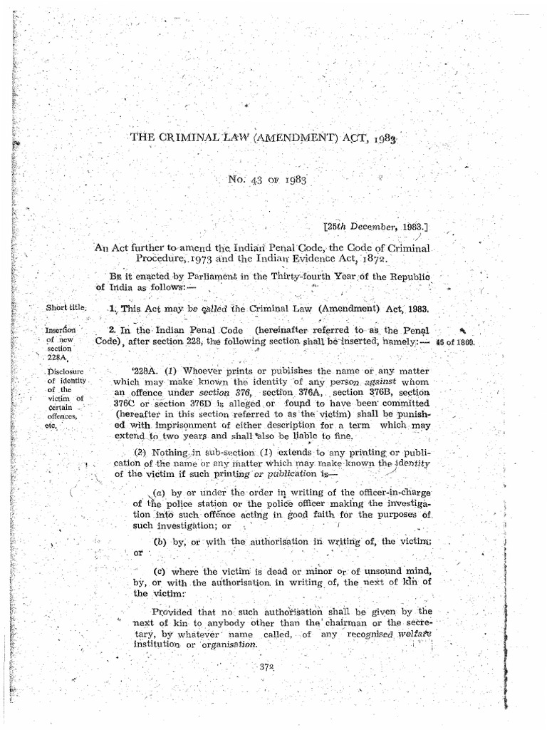 1983 Amendment Act | PDF