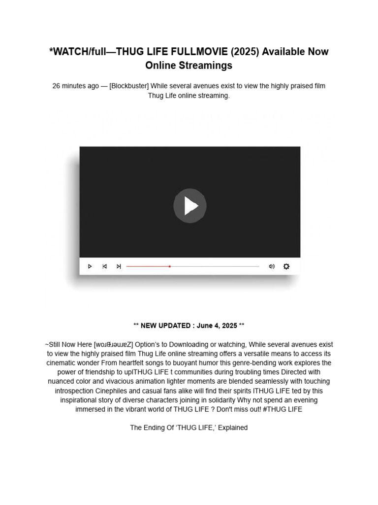 Thug Life Available On Us12 | PDF