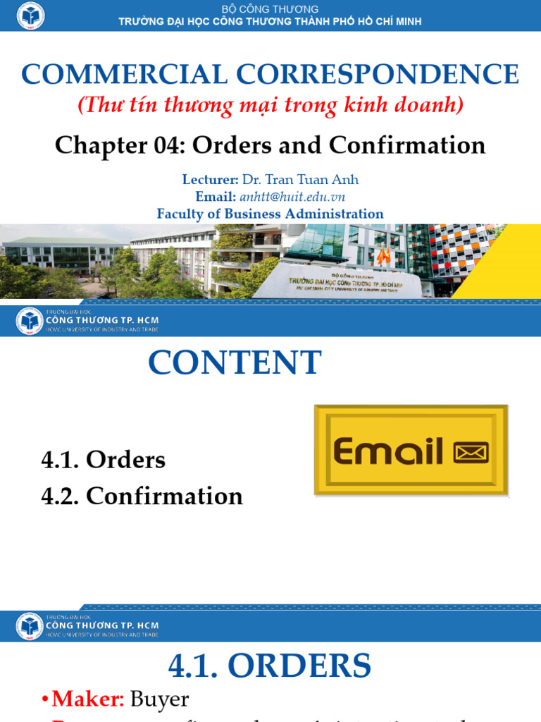 Chapter 04 - Orders and Confirmation | PDF | Prices | Business
